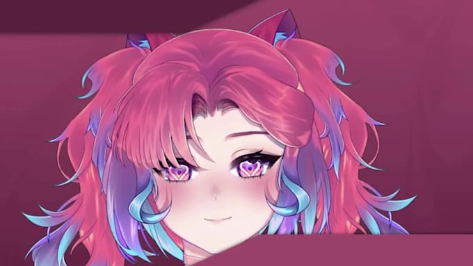 Vtuber animation, sfw vtuber art, furry partial art, live2d model ...