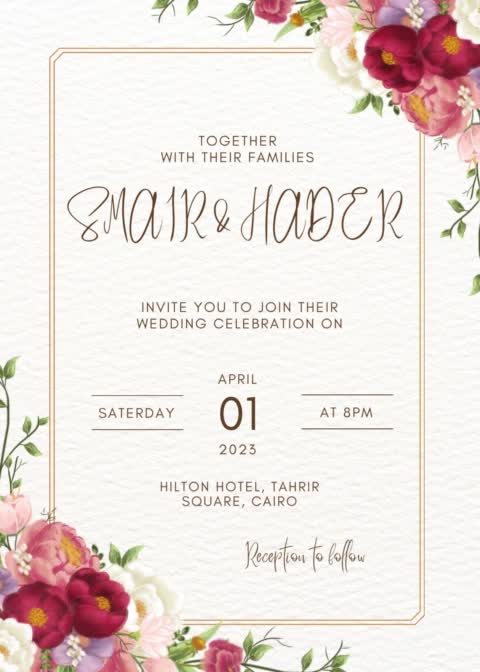 Design wedding invitation card by Elgohary_shaban | Fiverr