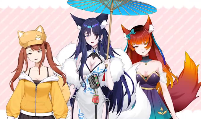 Design and rig pro live2d vtuber model for vtuber studio, prprlive by Esinain | Fiverr