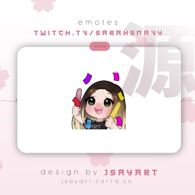 Create custom twitch emote for you by Jsayumi | Fiverr