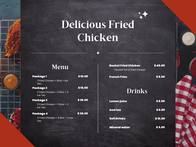 Eye catching menu for your restaurant, bar, cafe by Olivia_summer | Fiverr