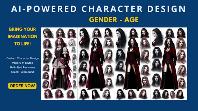 Create unique and captivating character designs for you by ...