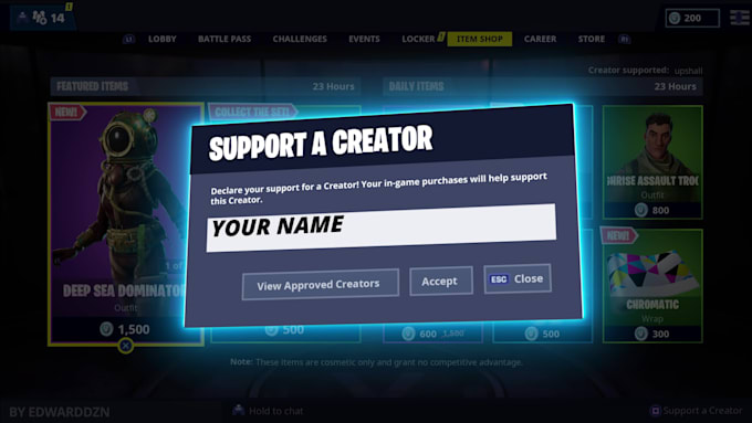Create a creator code animation for fortnite by Veer_solanki | Fiverr