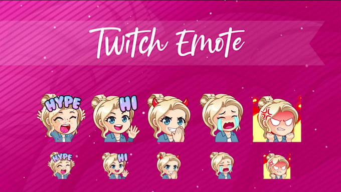 Design twitch emotes, kick emotes , twitch emotes art by Mammamia_ | Fiverr