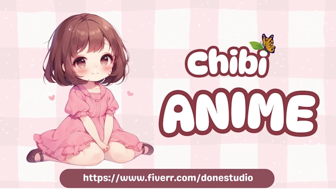 Make anime cute chibi artstyle character design for vtuber, profile and ...