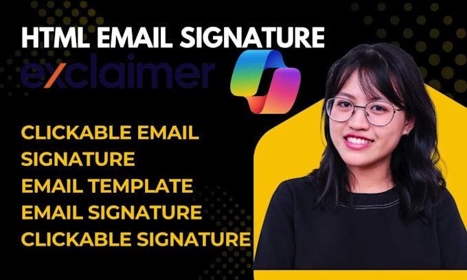 Create html email signature , design clickable html email signature by Kennedyjhadey | Fiverr