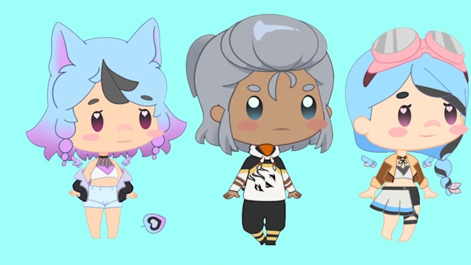 Make you a chibi vtuber model and rig by Azure175_vt | Fiverr