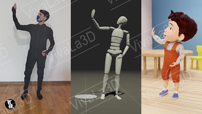 Create motion capture animation for your 3d character by Vivala3dstudio | Fiverr