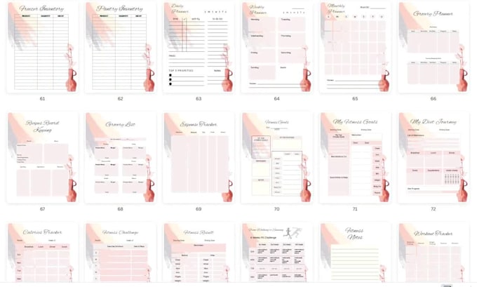 Provide canva editable template for 2023 life planner by Tedgougeonart ...
