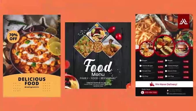 Design eyecatching food flyers by Mehwishkh9988 | Fiverr