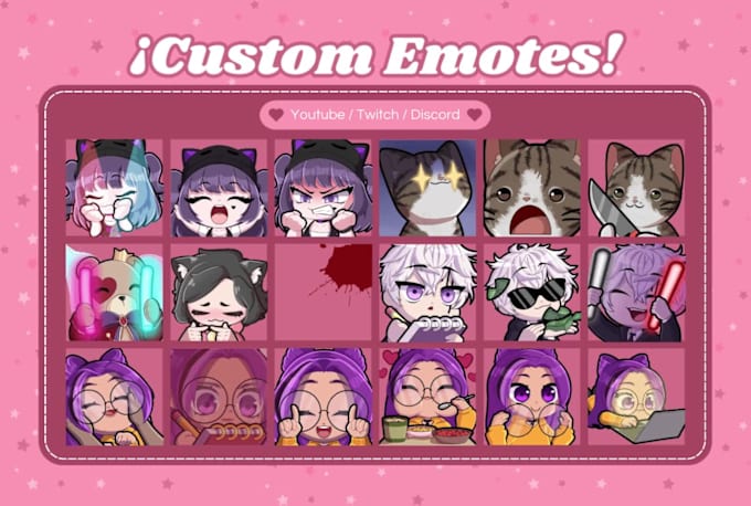 Create Custom Animated Emotes By Smokycat Fiverr