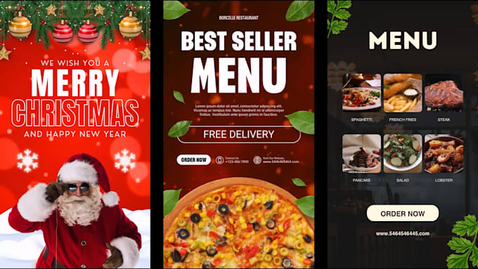 Design restaurant menu, tv screen, print menu design by Ashirs507 | Fiverr