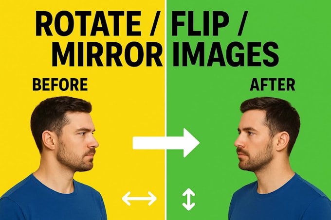 Girar, voltear y reflejar imágenes para que miren en la dirección correcta