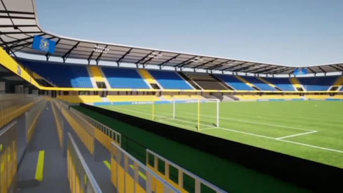 Do 3d rendering of sport complex, gym, stadium indoor ground, soccer ...