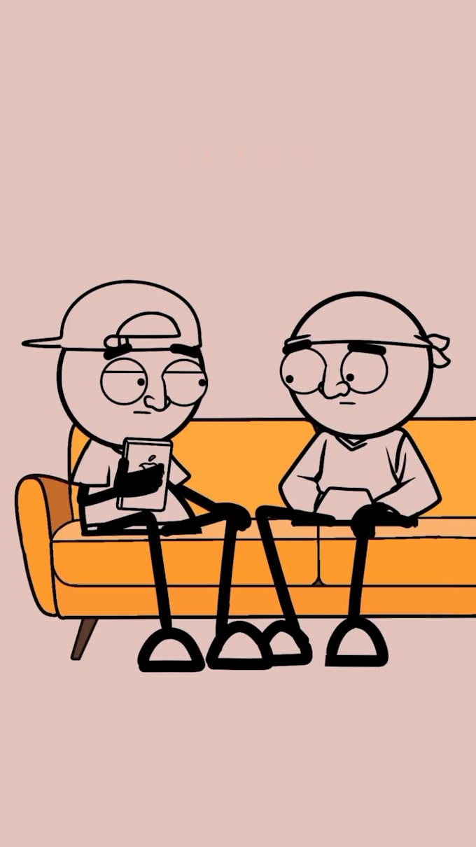 Create stickman animation, stickman figure in doodle