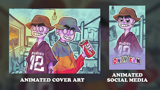 Draw cartoon album, single cover art by Alter_egon | Fiverr