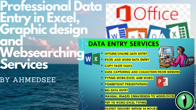 Do perfect data entry in excel, graphic design, web research by ...