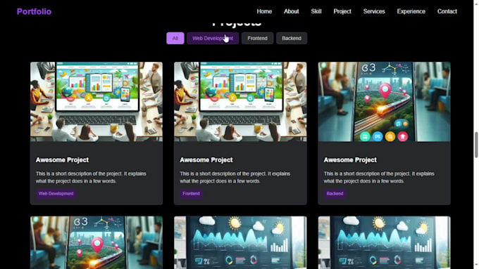 Create a stunning animated portfolio website with html, css, js by Milonmete | Fiverr