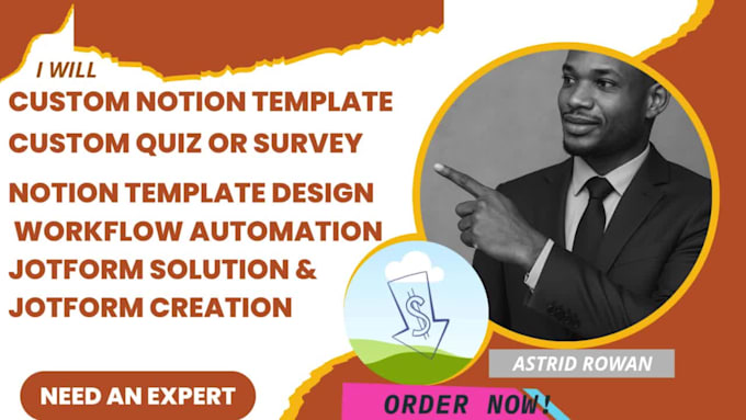 Design custom notion templates, jotform solutions, automation, quiz ...