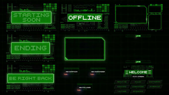 Custom twitch overlay kick banner animated twitch alert stream overlay ...
