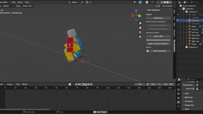 Create an r6 roblox animation using blender by Soulstred | Fiverr