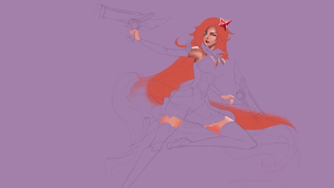 Illustrate your character, splash art by Iiremiro | Fiverr