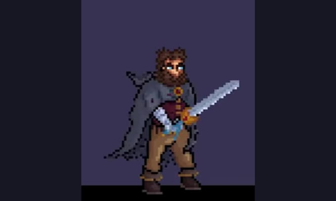 Feuille de sprite 2d, art de jeu pixel, animation pixel 2d, sprites pixel