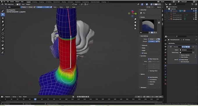 Blender 3d rig for wonder dynamics,blendshape,face rig,ik fk ...