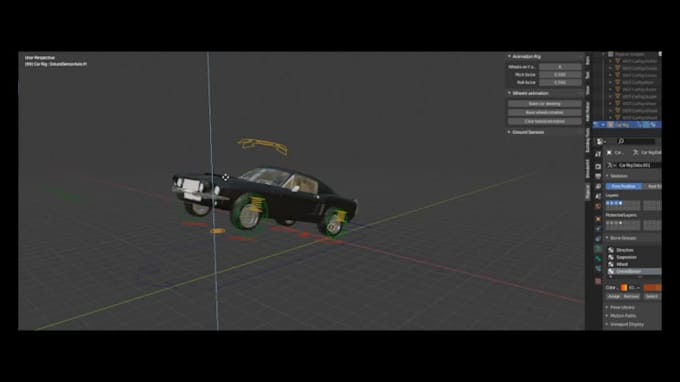 Rig your model car and do a animation by Kendallclark226 | Fiverr