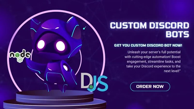 Develop a custom discord bot with nodejs by Trevorm5 | Fiverr