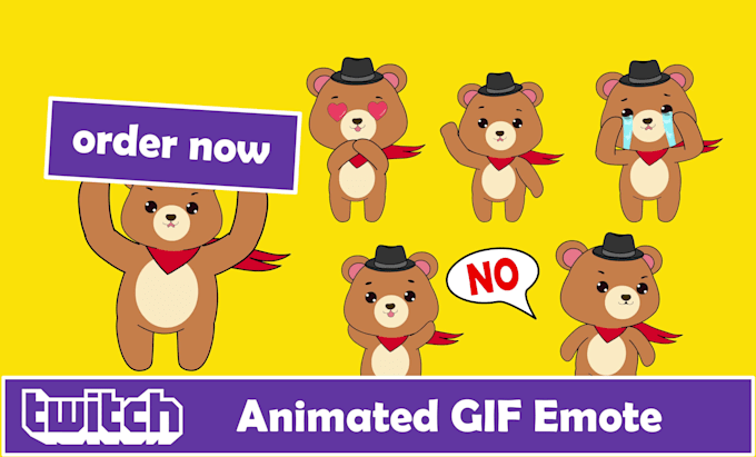 Custom animated emotes gif, bit, emotes for kick, twitch by Creator ...