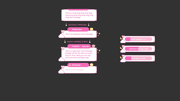 Design your chat and goal widgets for twitch or youtube for streamelements by Vryhothbusiness ...