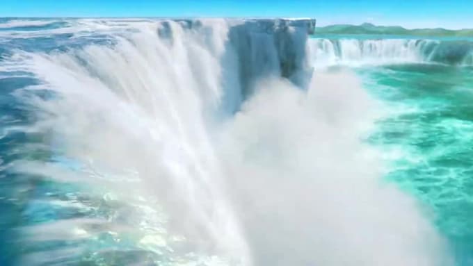 Do realistic water fall houdini fliud fx simulation water simulation ...