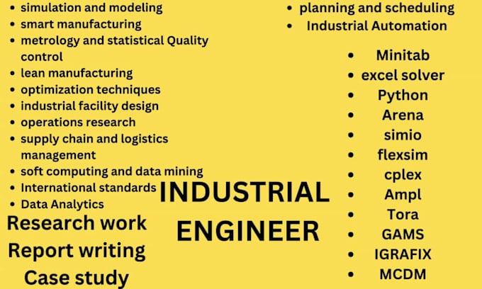 Do industrial and systems engineering tasks or projects by Engr_ahmed8 | Fiverr