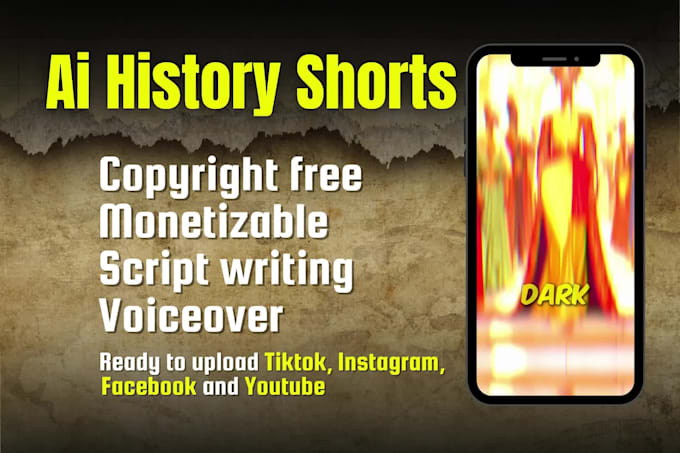 Create ai youtube history shorts and ai history reels by Raviservices | Fiverr