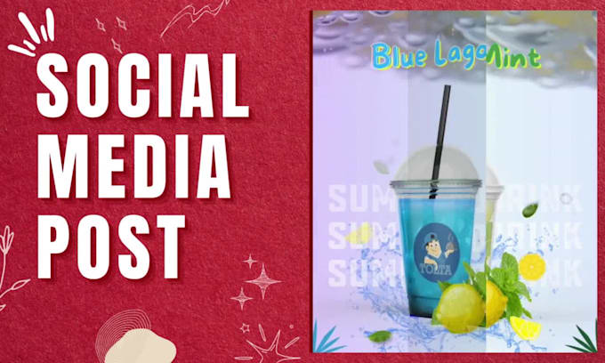Design social media post, carousel for restaurant menu in 3d by ...