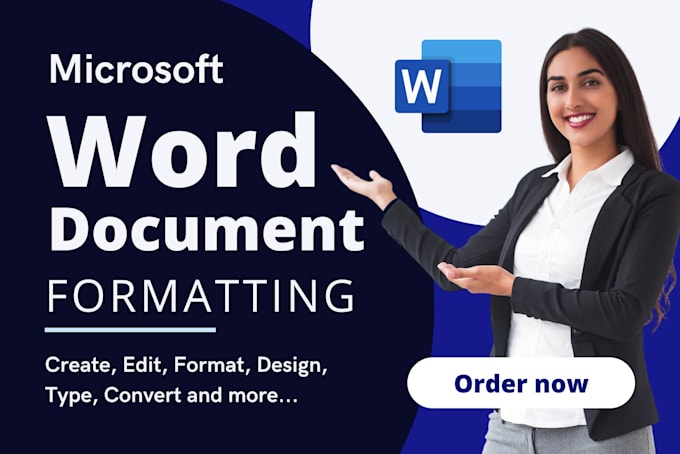 Create, edit, format, and design ms word document by Saleezraseez | Fiverr