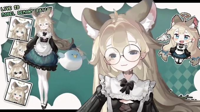 Design and rig live male female 2d vtuber model live 2d rigging 2d ...
