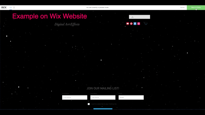 Create this animated website background by Digiarteffects | Fiverr