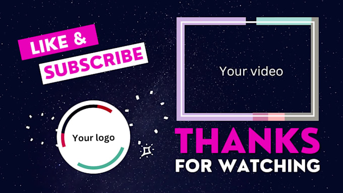Design animated outro video, ending screen for youtube by ...