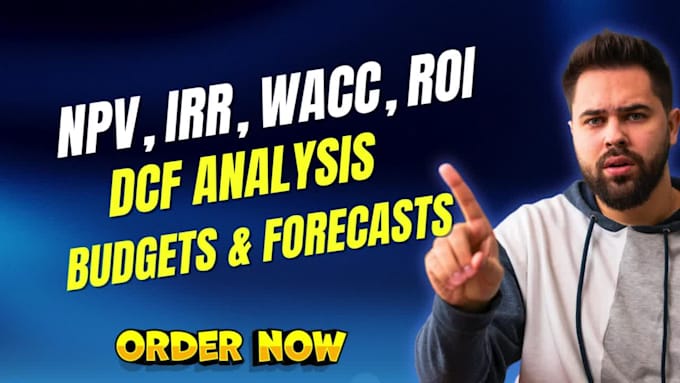 Do dcf analysis, forecasts, budgets, financial projections, npv, irr ...