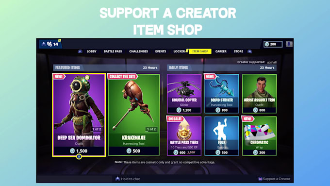 Create 2 amazing fortnite support creator code intros by Vertox2d | Fiverr