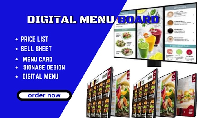 Design modern menu tv menu food flyer classy menu animated menu bar ...