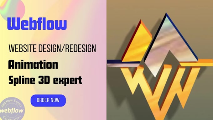 Design redesign webflow website, webflow ecommerce website 3d spline ...
