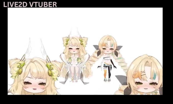 Design high quality and stream ready live 2d vtuber png tuber hololive ...