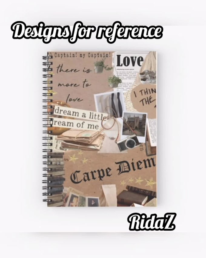 Design notebook cover journal by Riz_003 | Fiverr