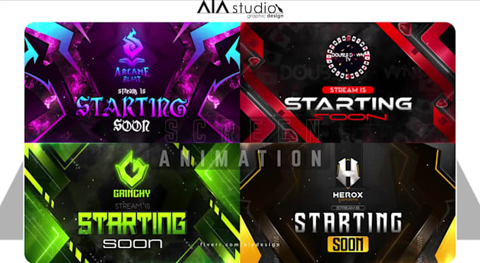 Do custom stream pack overlays for your streaming by Aiadesign | Fiverr