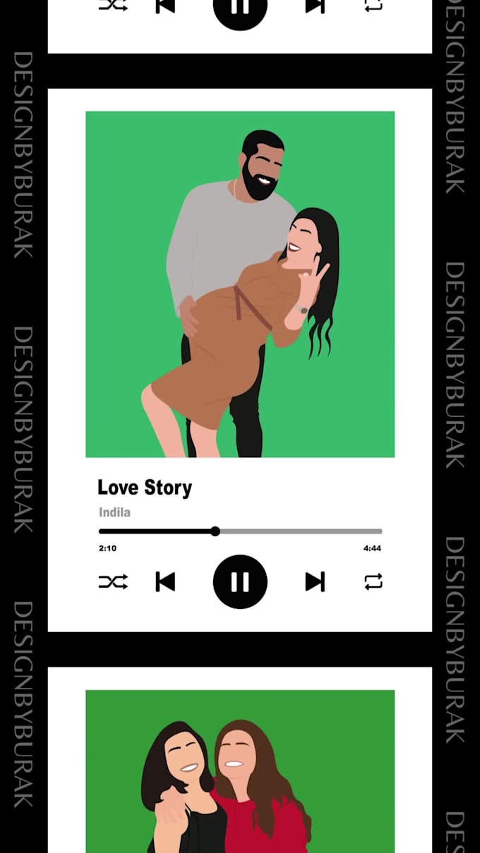 Design custom spotify plaque with faceless portrait by Burakaan7 | Fiverr