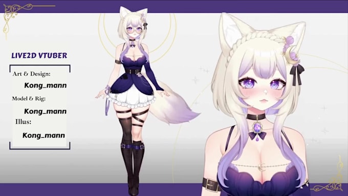 Design and rig live2d vtuber model, live2d rigging, 2d vtuber, vtube studio, by Kong_mann | Fiverr