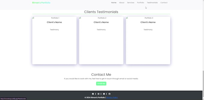 Create simple portfolio websites for you using html and css by Rimon61 ...